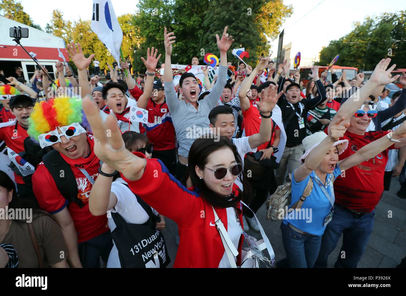 18th June, 2018. 'Red Devils' in Russia Members of South Korea's ...