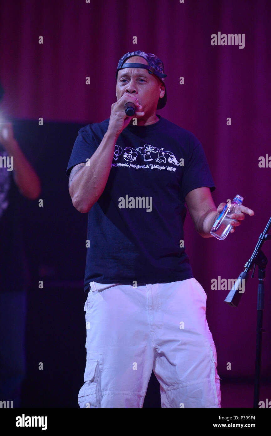 Miami, FL, USA. 16th June, 2018. Hakim Green of Channel Live performs ...