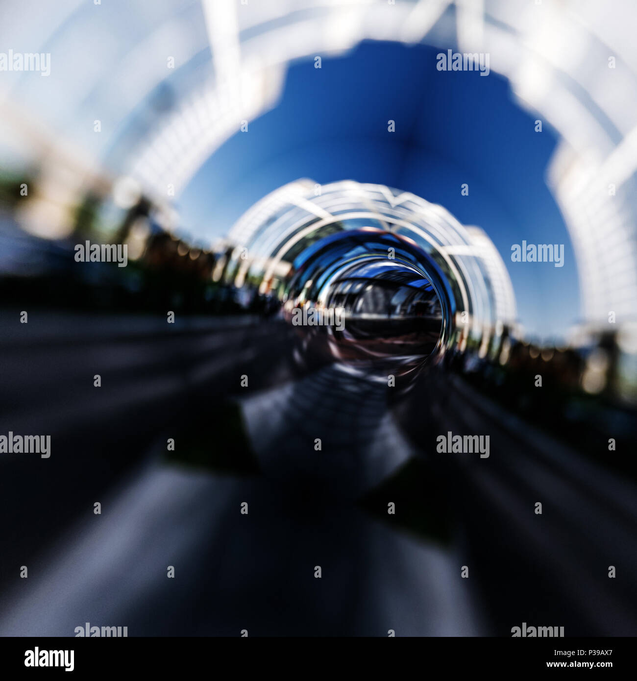Modern abstract road tunnel Stock Photo - Alamy