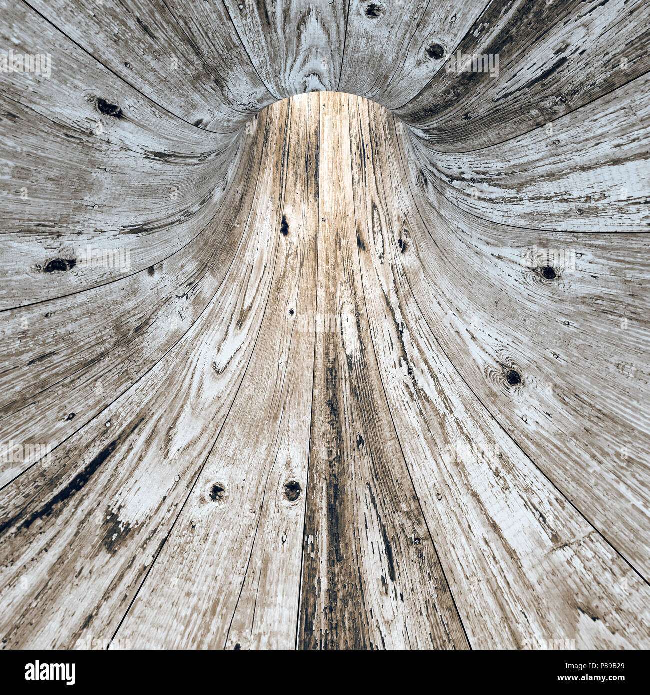 Wood textured tunnel Stock Photo - Alamy