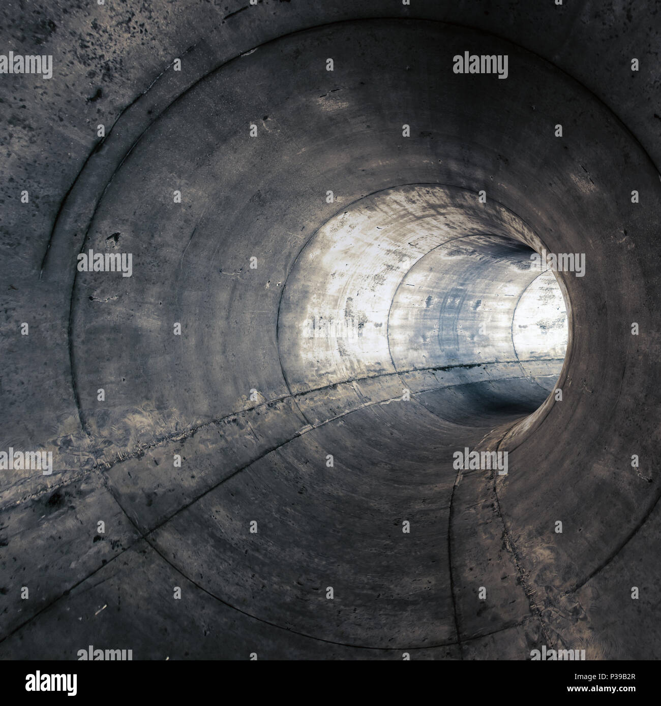 Modern futuristic concrete tunnel Stock Photo - Alamy