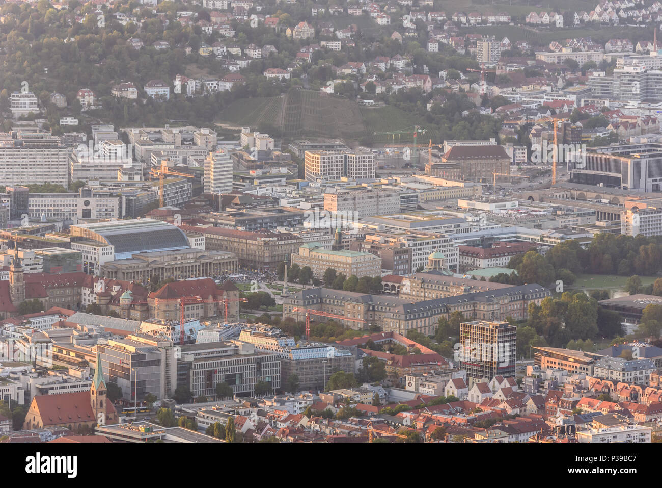 Center of Stuttgart City in Germany - beautiful historical city Stock ...
