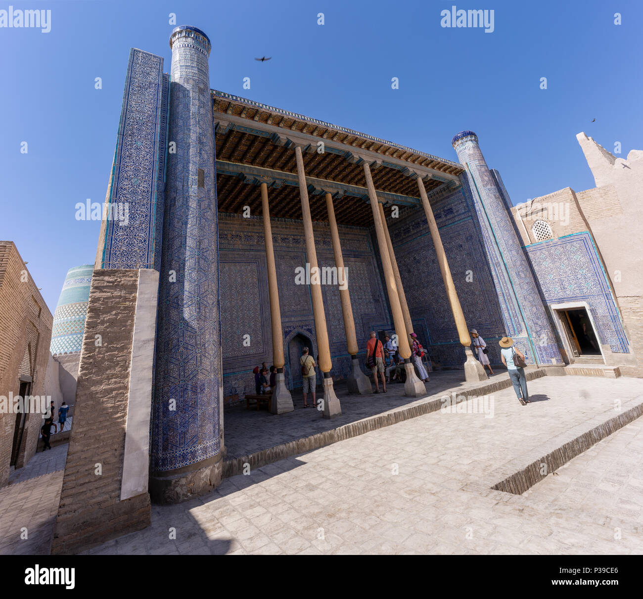 Kunya Ark summer mosque in Khiva Uzbekistan Stock Photo - Alamy