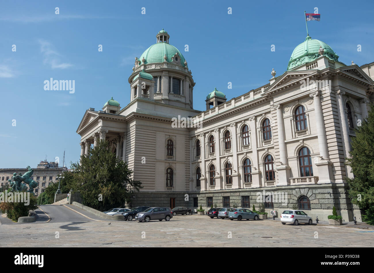 Belgrade, Serbia - April 30, 2018: The House of the National Assembly ...