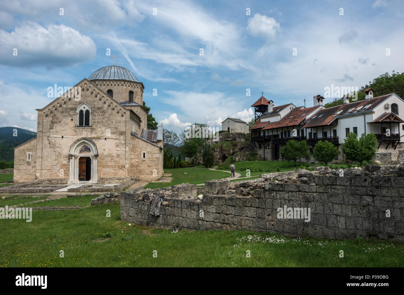 Orthodox monastery Gradac in Serbia. Gradac Monastery is located in ...