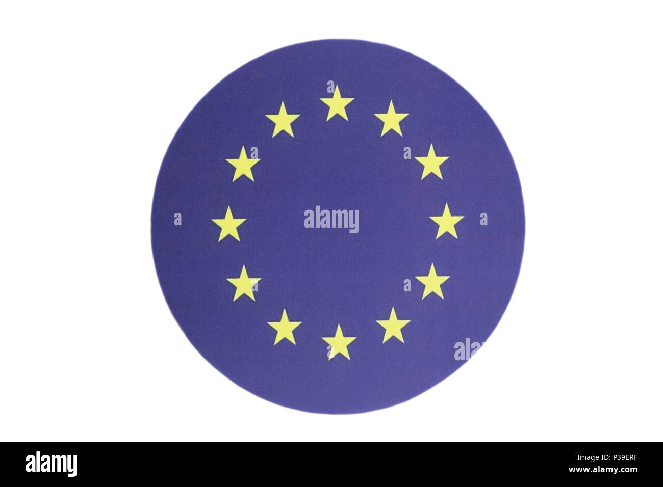 Round european union flag icon isolated Stock Photo - Alamy
