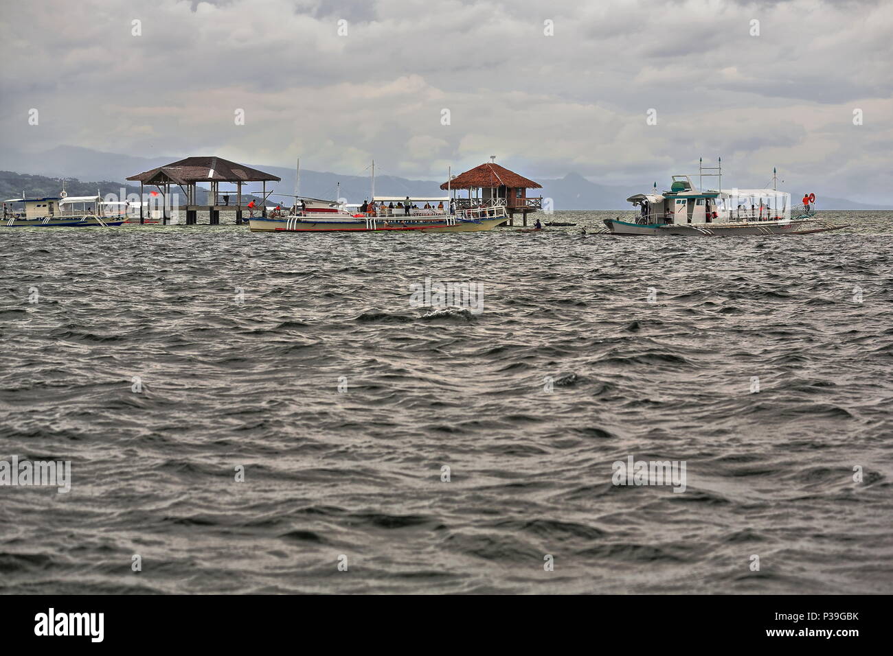 North Bays Bay, Philippines-October 15, 2016: Filipino tourist bangka ...