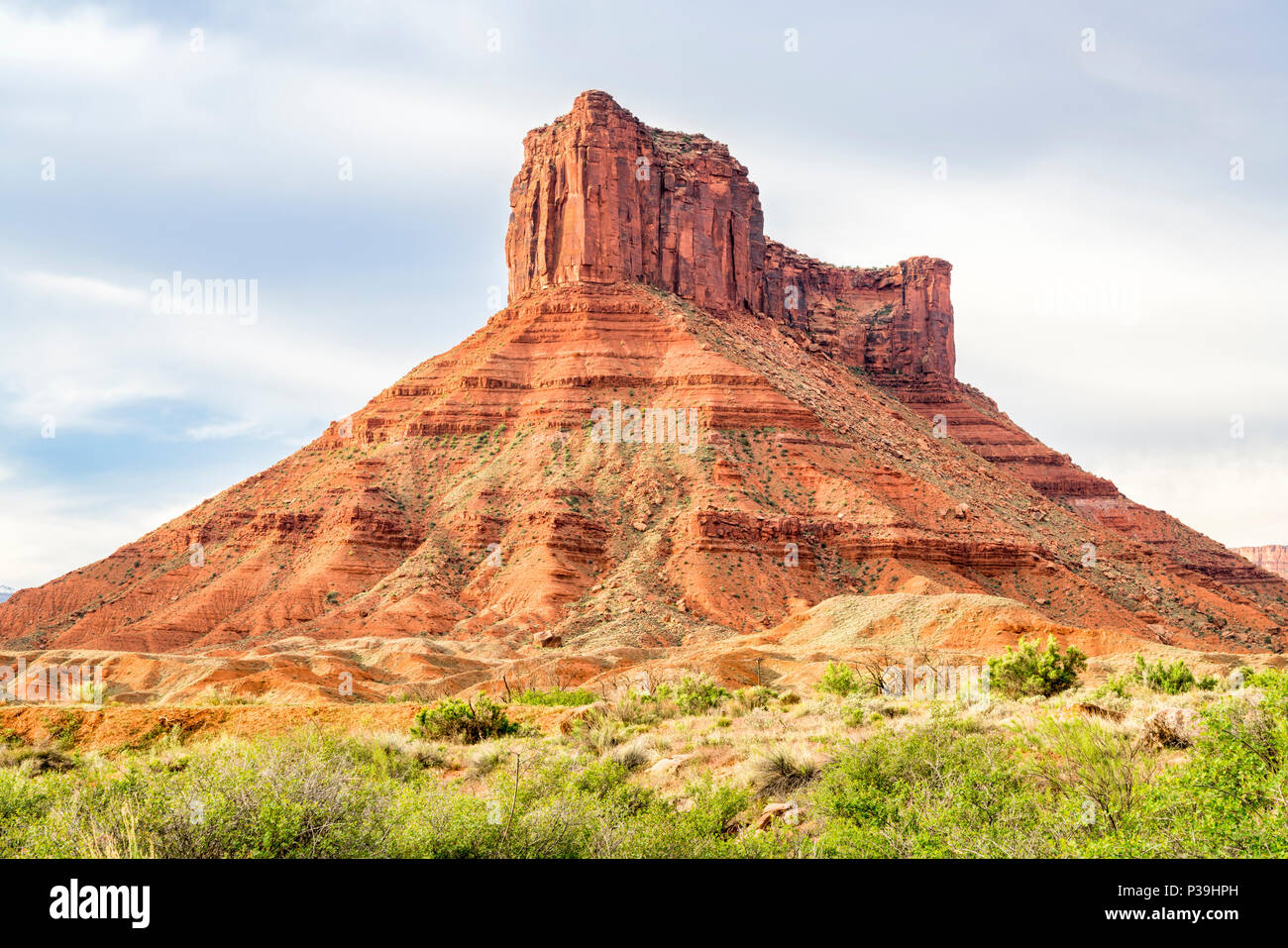 Sandstone butte in Castle Valley, Moab area, Utah Stock Photo - Alamy