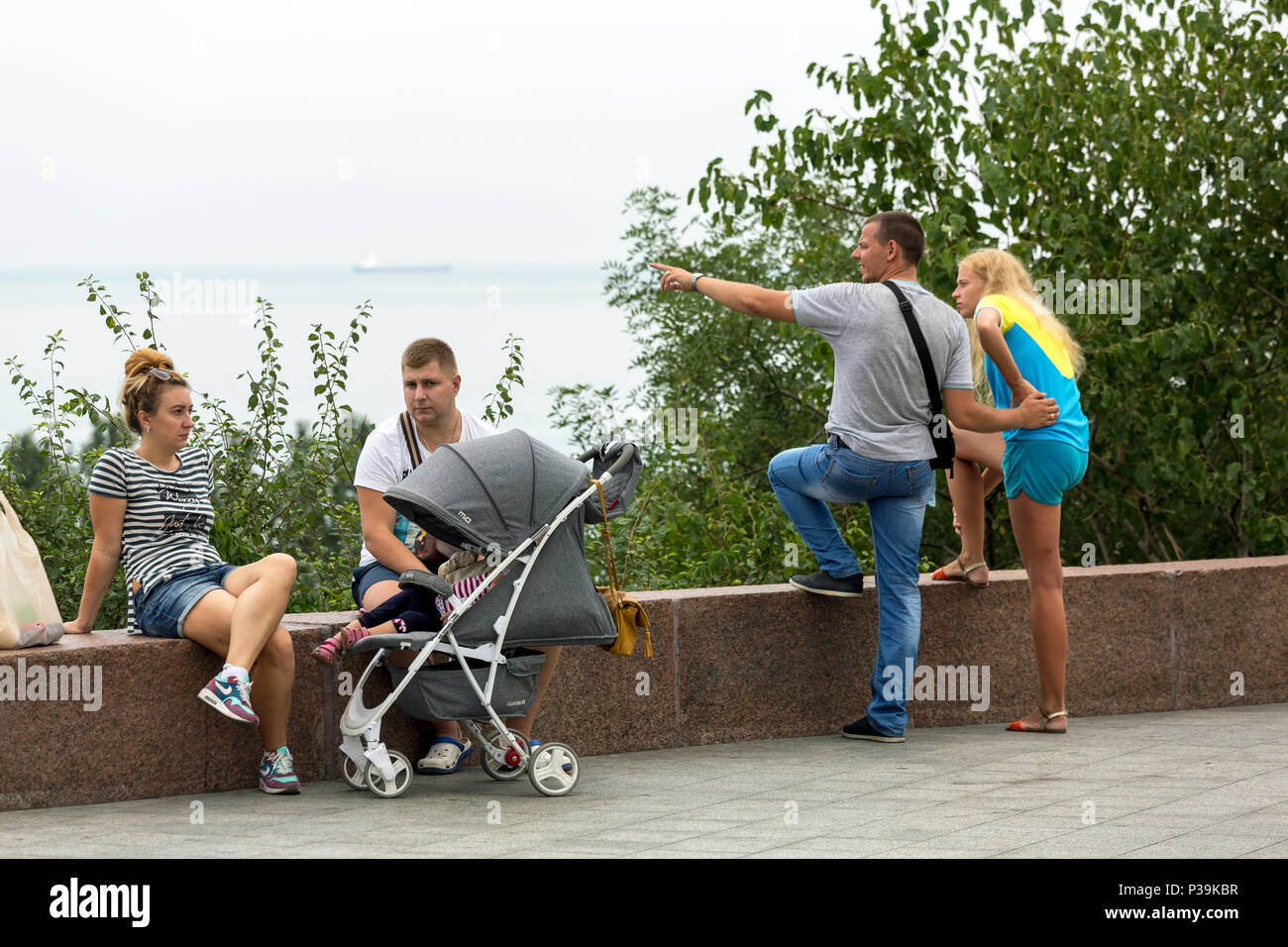 Odessa, Ukraine, people on the Black Sea Stock Photo - Alamy