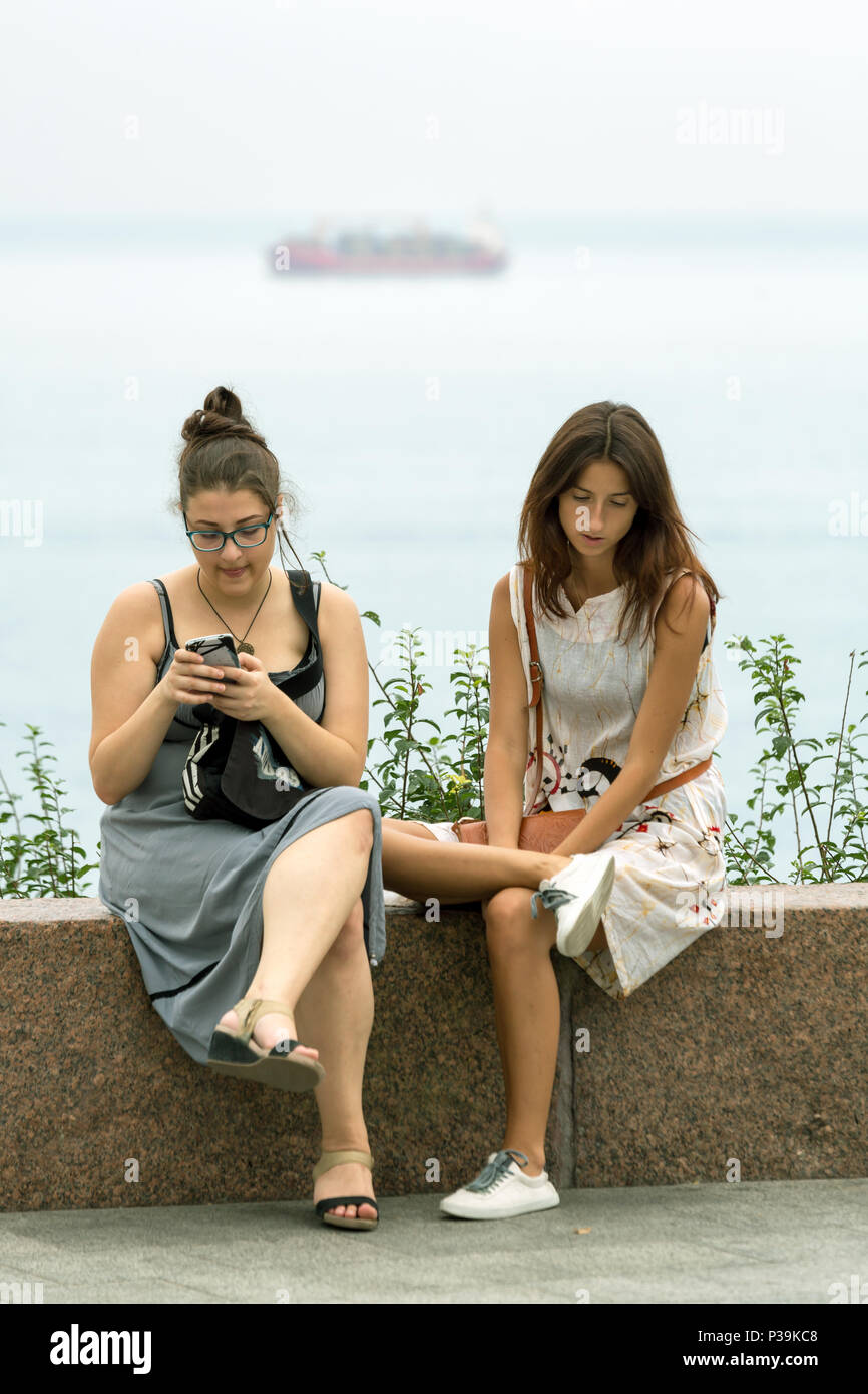 Odessa, Ukraine, people on the Black Sea Stock Photo - Alamy