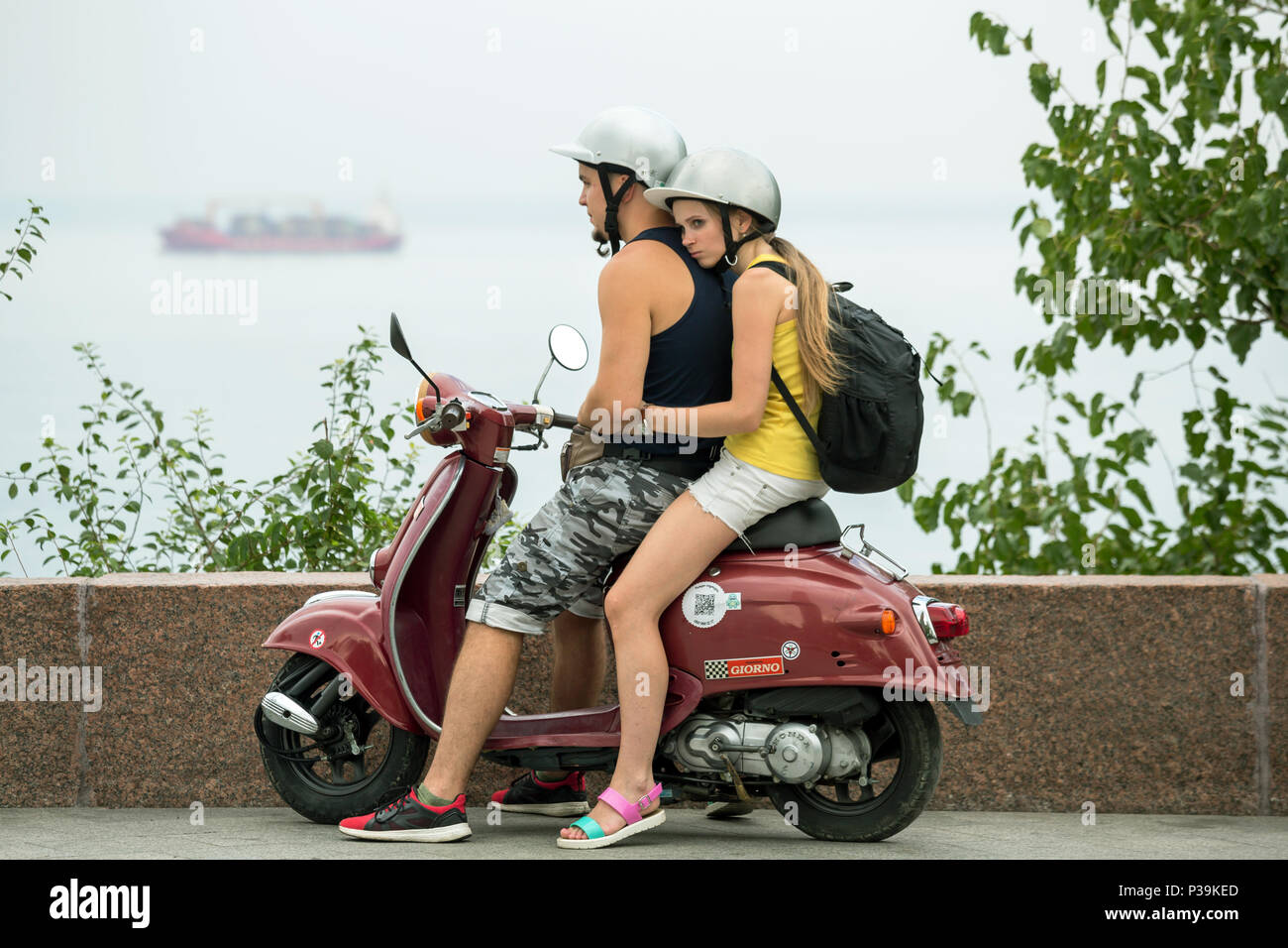 Odessa, Ukraine, people on the Black Sea Stock Photo - Alamy