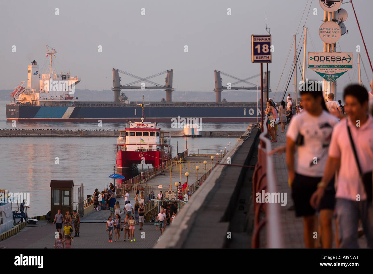 Odessa, Ukraine, people at the port Stock Photo - Alamy