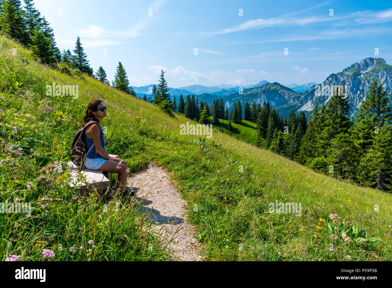 Beautiful Landscape in Allgäu - Alps, Tegelberg Stock Photo - Alamy