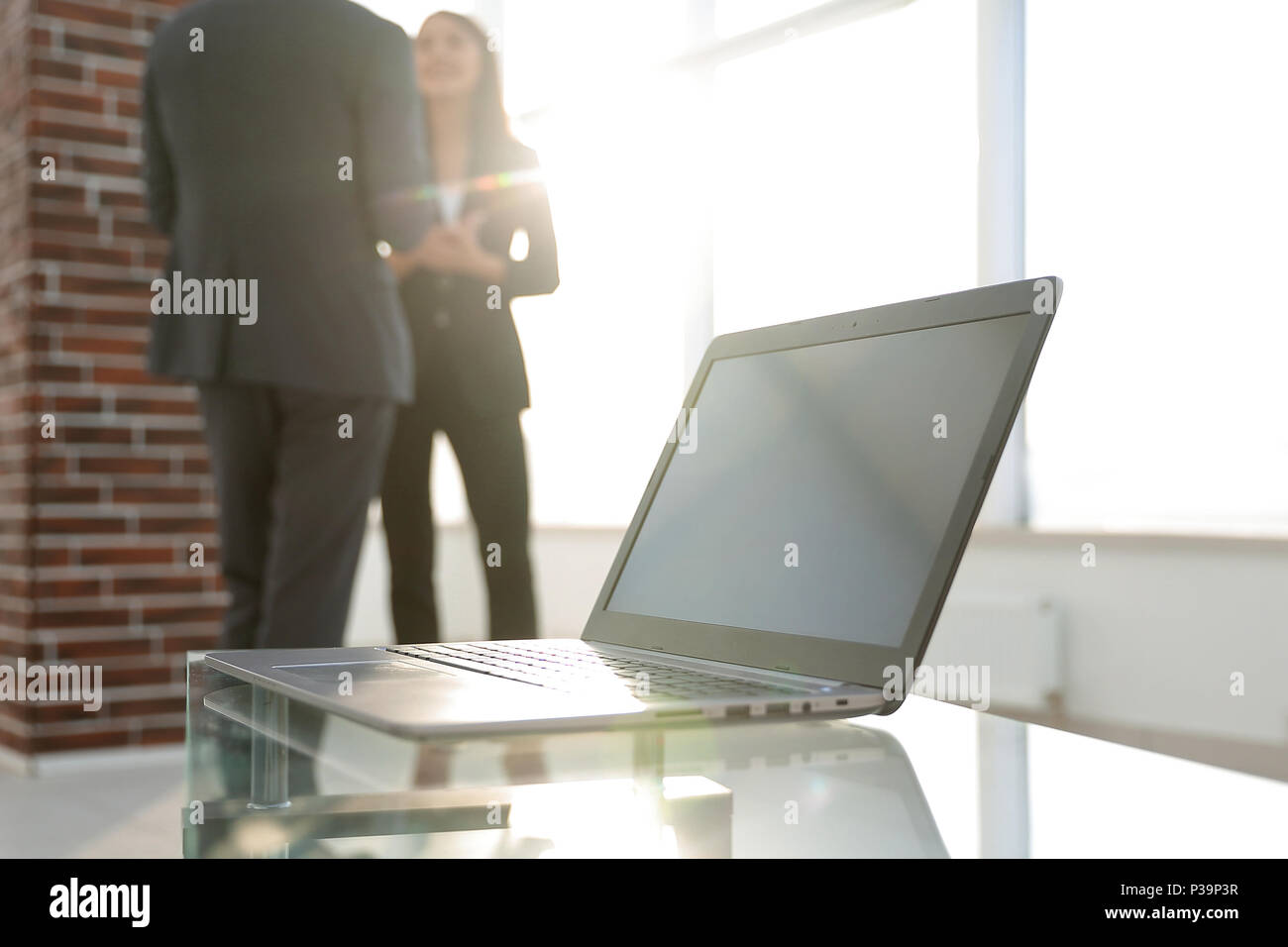 workspace table works in the office with a computer Stock Photo - Alamy