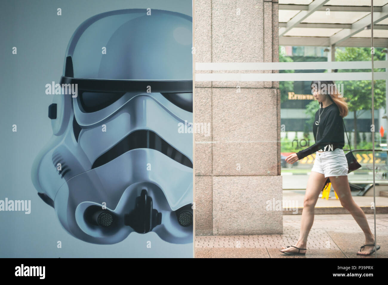 Singapore, Republic of Singapore, advertising for a Star Wars business ...