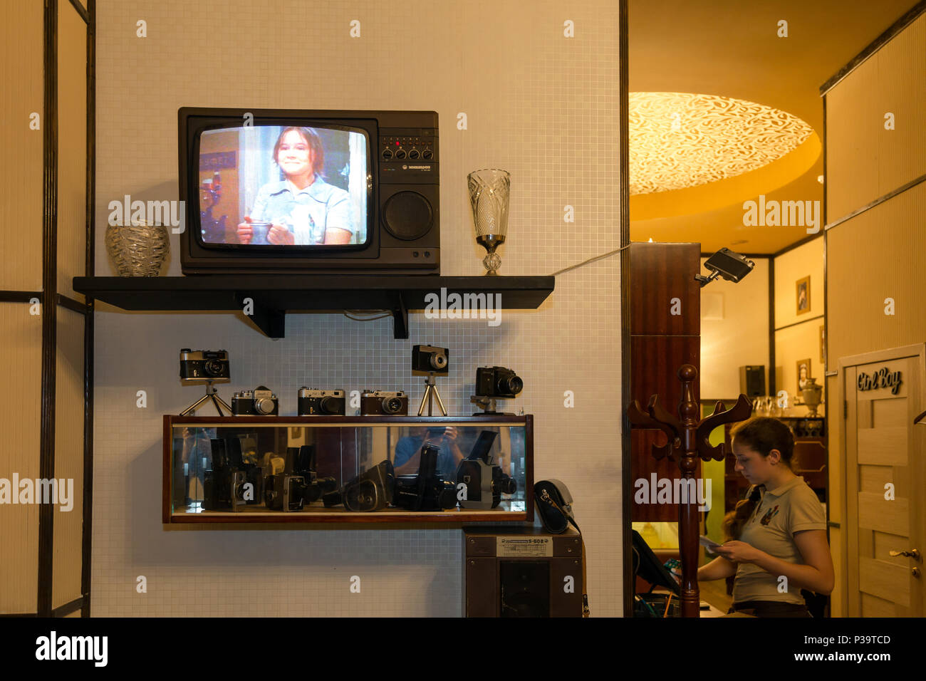 Odessa, Ukraine, restaurant in Soviet retro style Stock Photo - Alamy