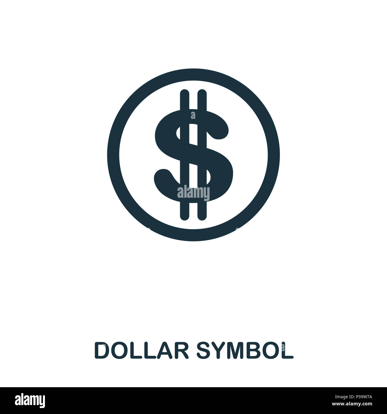 Dollar Symbol icon. Mobile app, printing, web site icon. Simple element sing. Monochrome Dollar ...