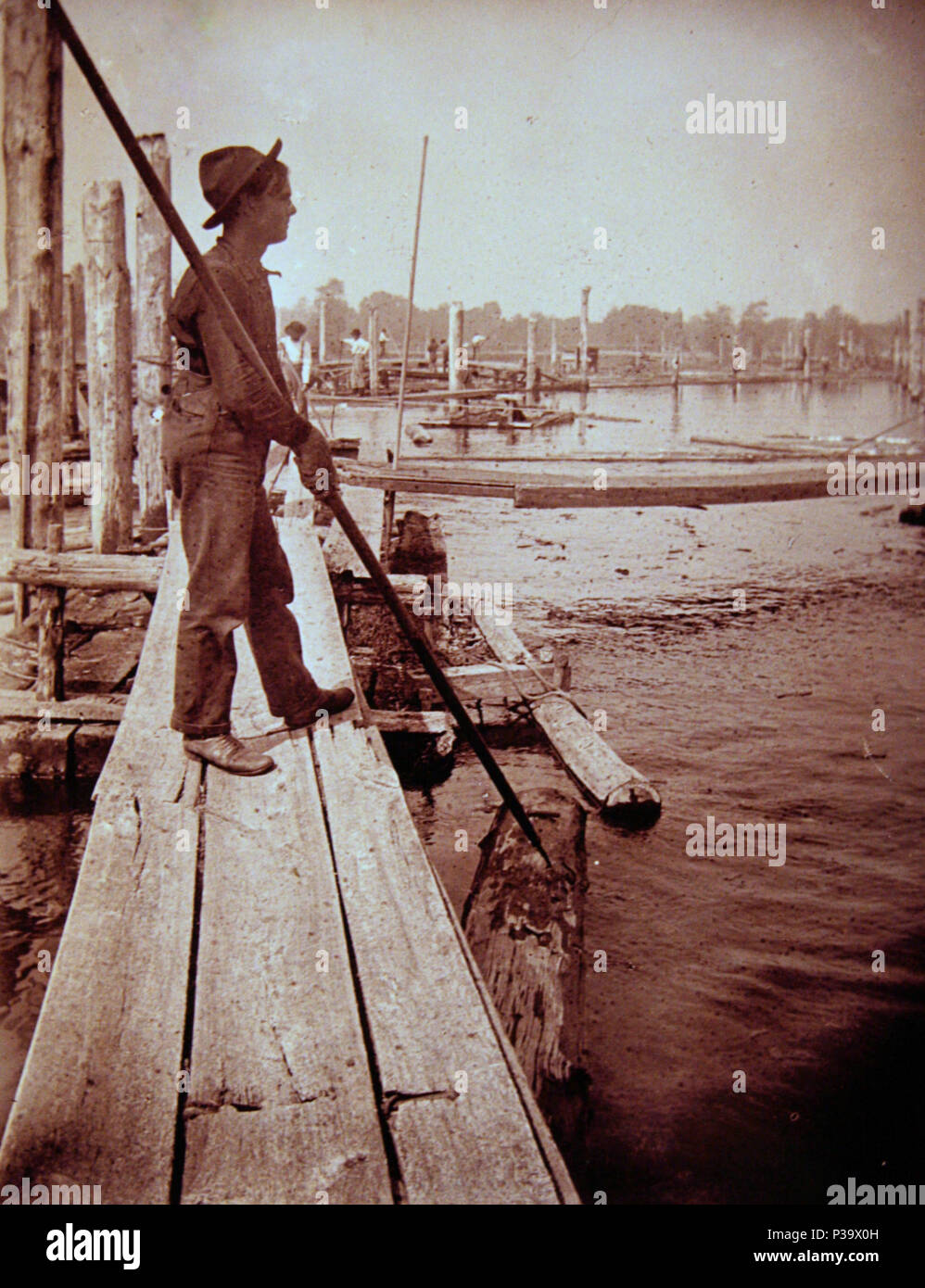 Postcard of log rafts hi-res stock photography and images - Alamy