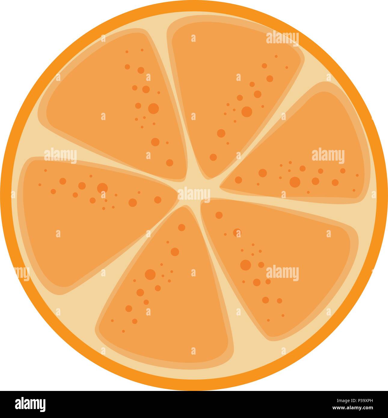 orange half fresh fruit healthy vector illustration design Stock Vector ...