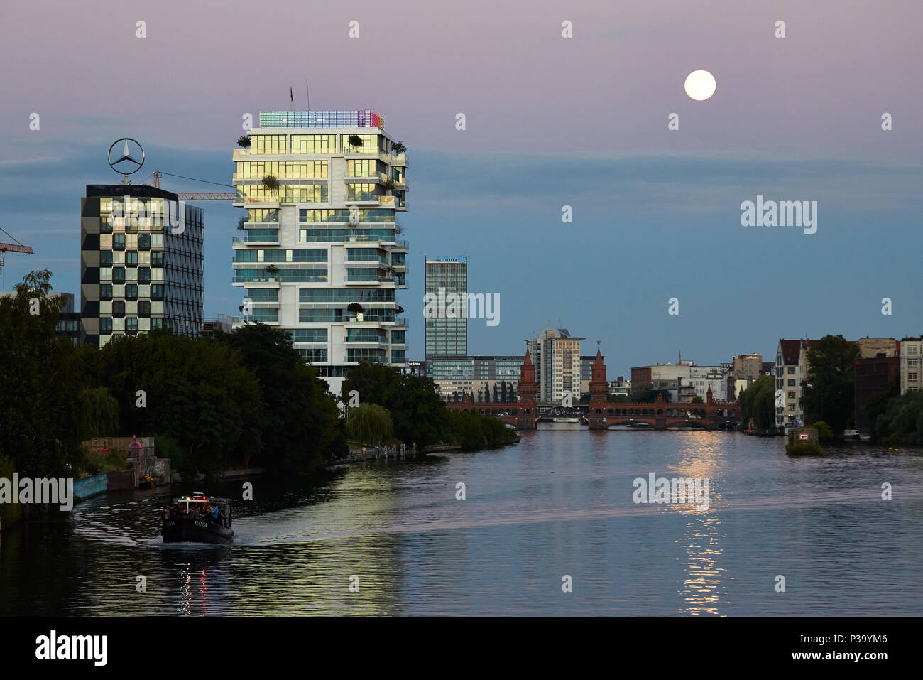 Berlin, Germany, evening view along the river Spree Stock Photo - Alamy