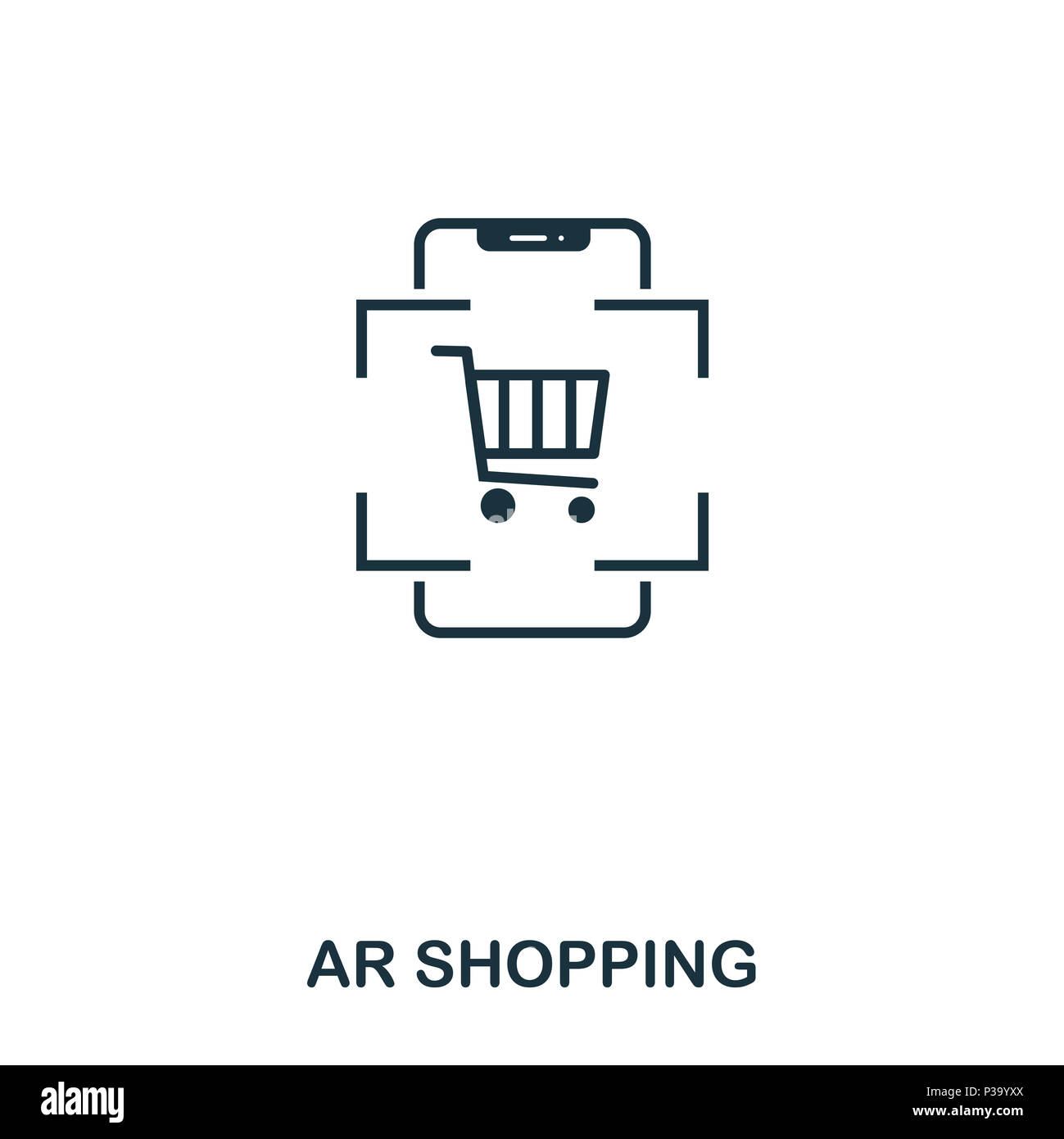 Ar Shopping icon. Mobile app, printing, web site icon. Simple element ...