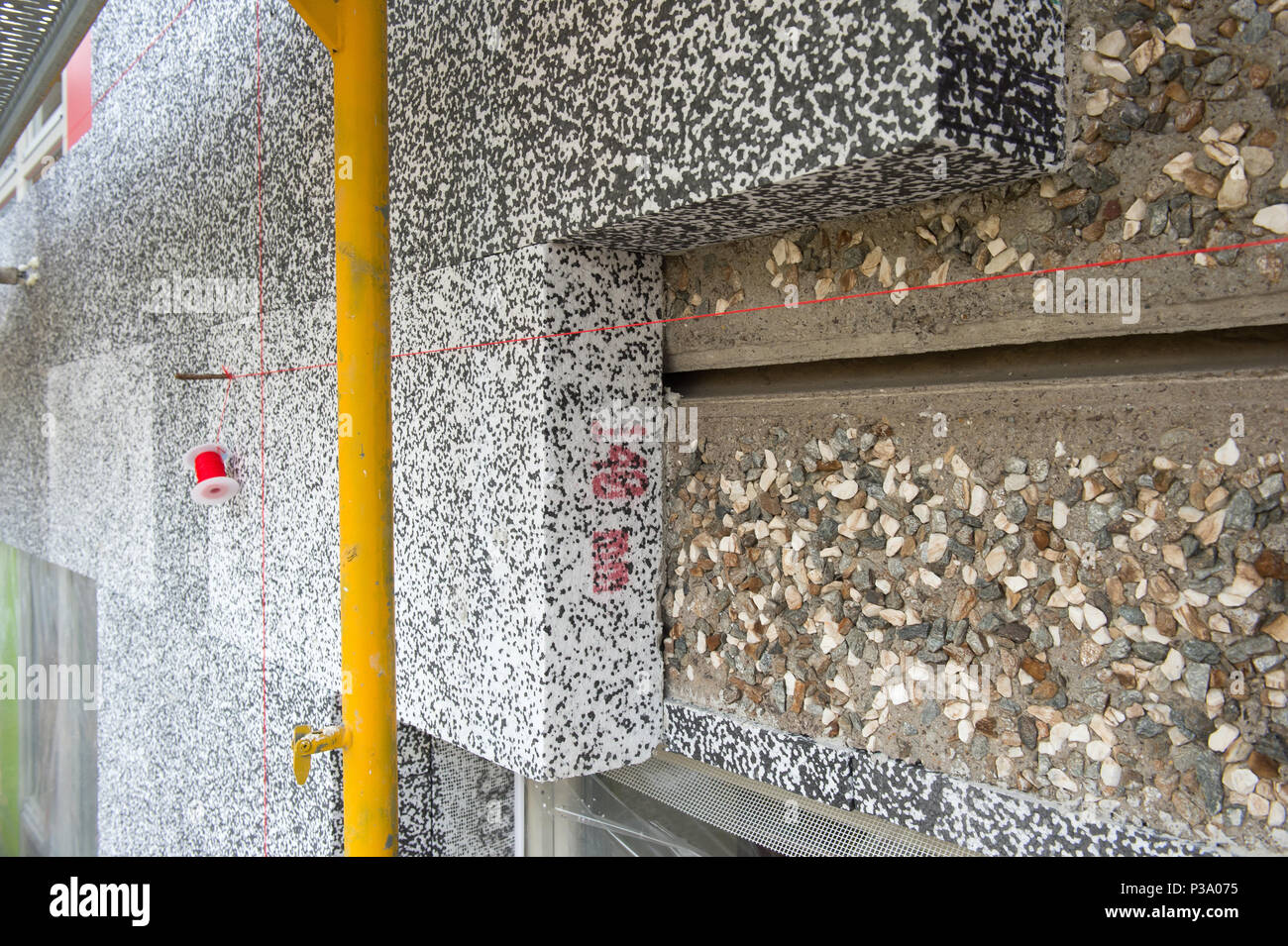 Berlin, Germany, installation of thermal insulation on a building Stock ...