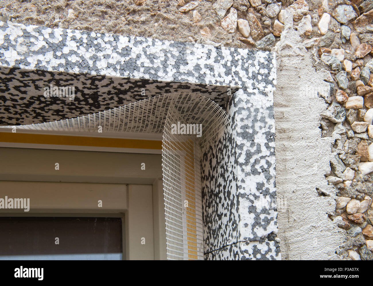 Berlin, Germany, installation of thermal insulation on a building Stock ...