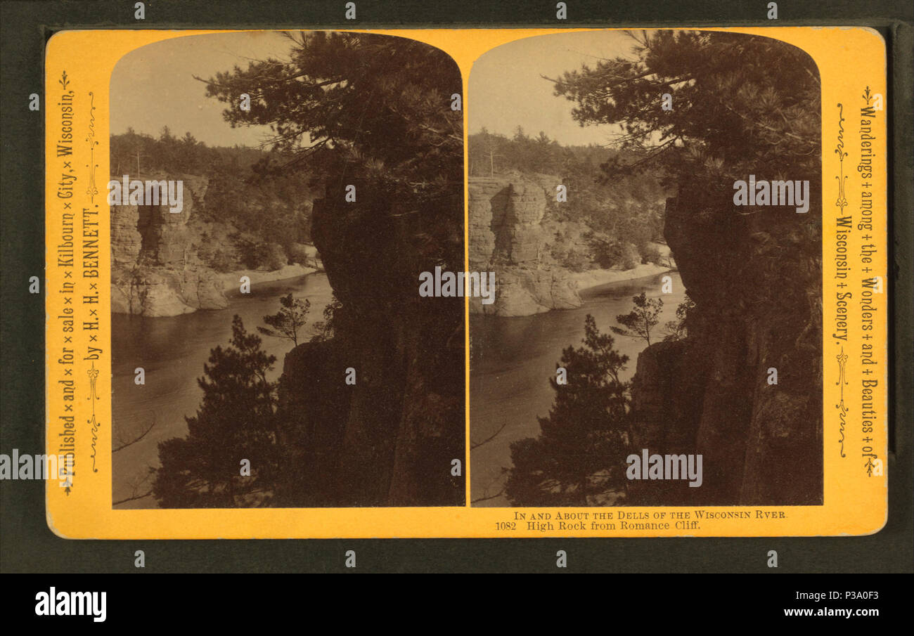 150 In and about the Dells of Wisconsin River. High Rock from Romance ...