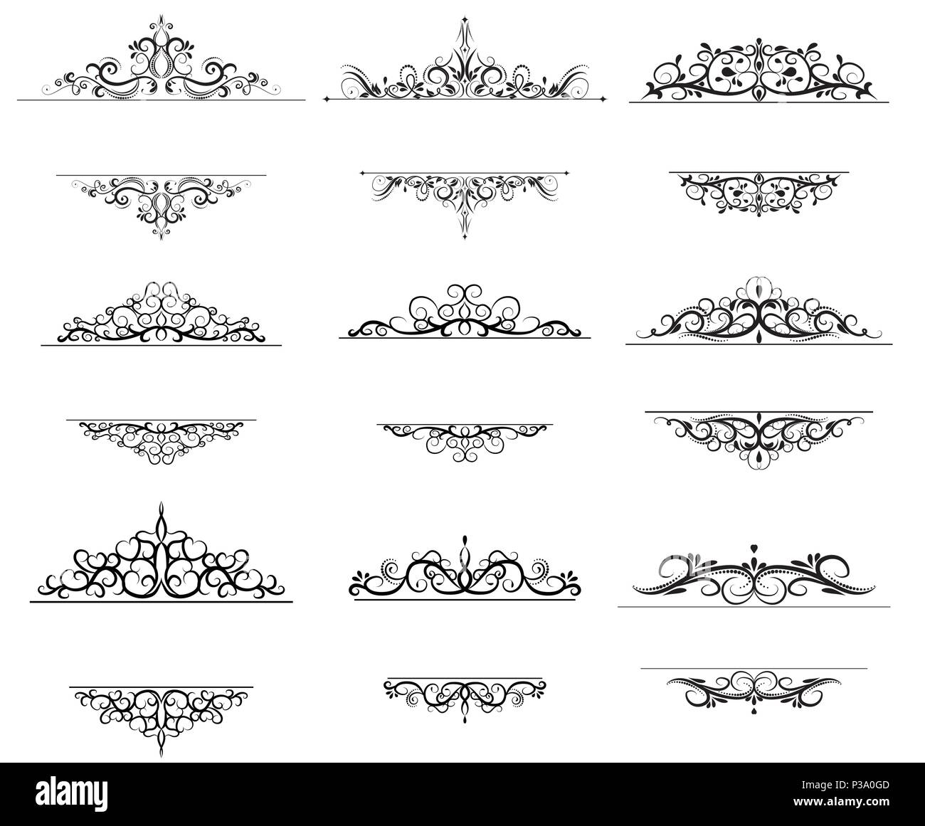 Vintage vector swirl frame set Stock Vector Image & Art - Alamy
