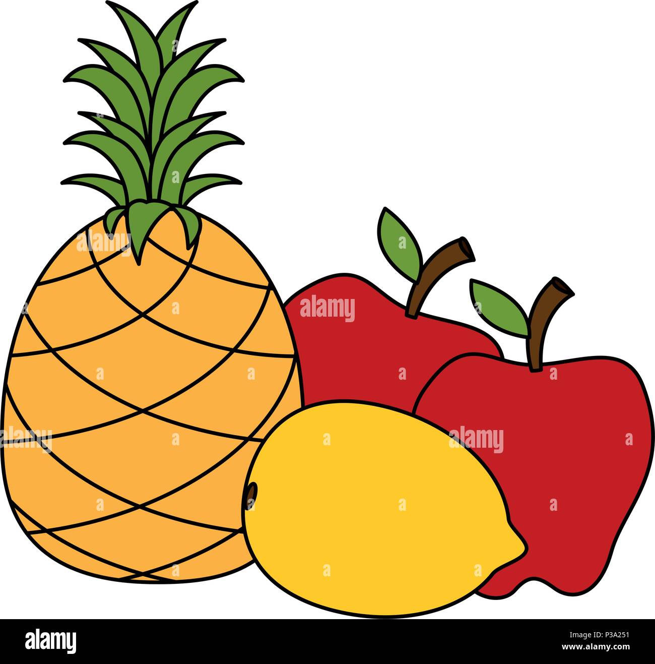 Fresh guava fruits Stock Vector Images - Alamy