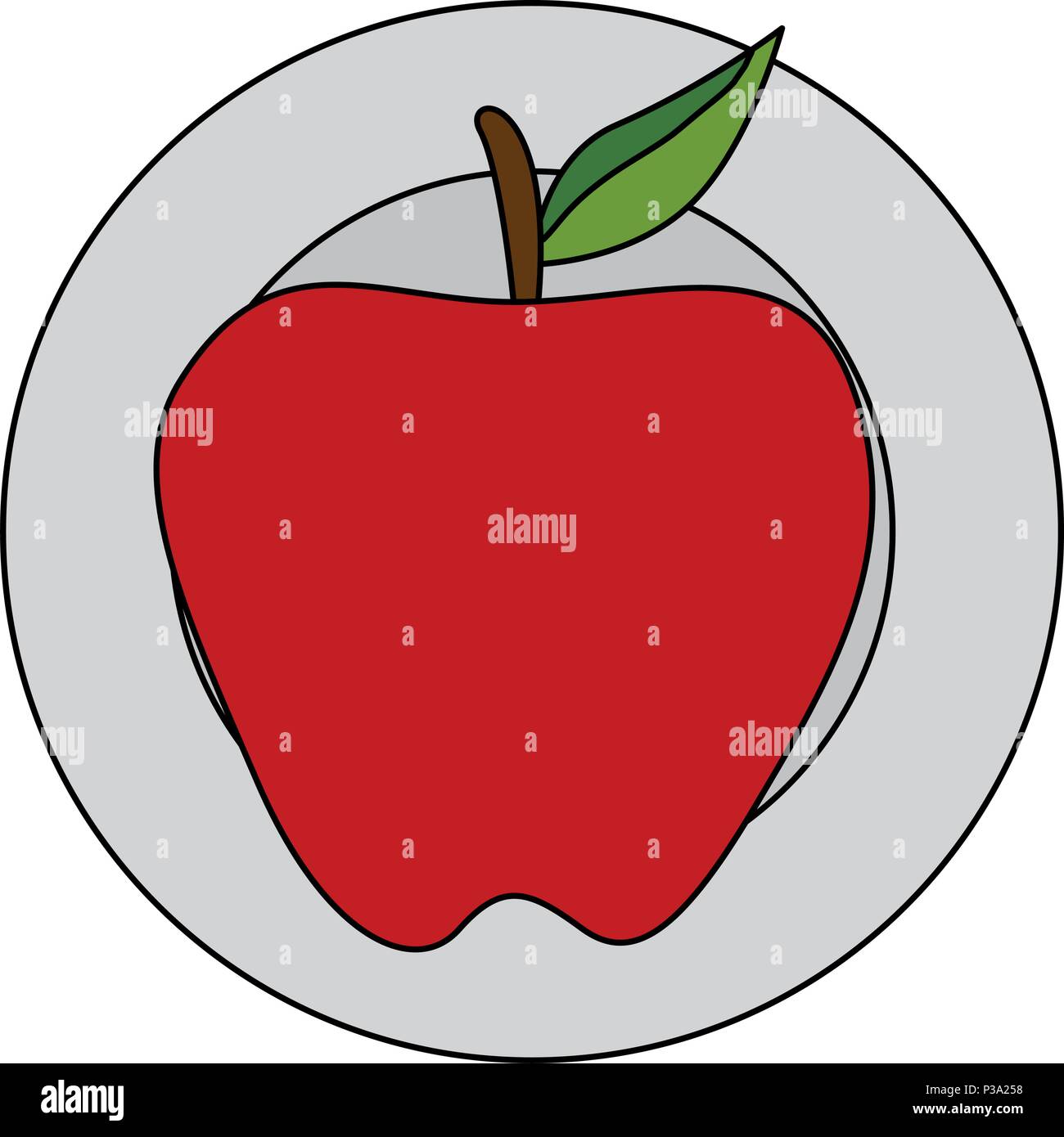Apple dish Stock Vector Images - Alamy