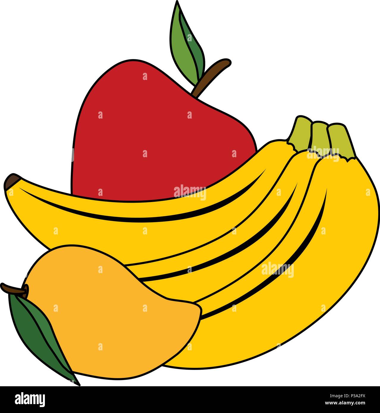 fresh fruits set menu Stock Vector Image & Art - Alamy