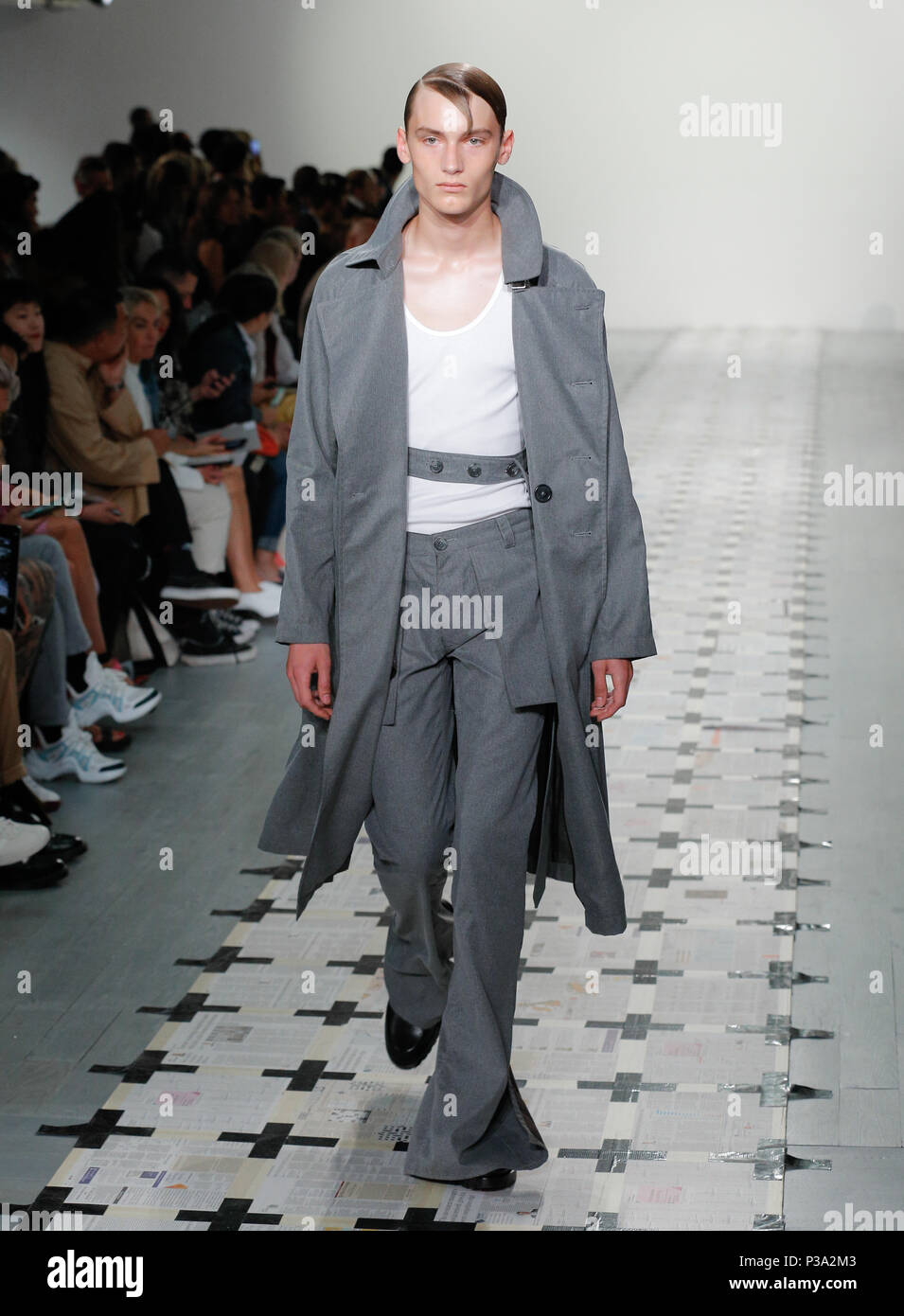 London Fashion Week Mens British designer Daniel w. Fletcher presenting ...