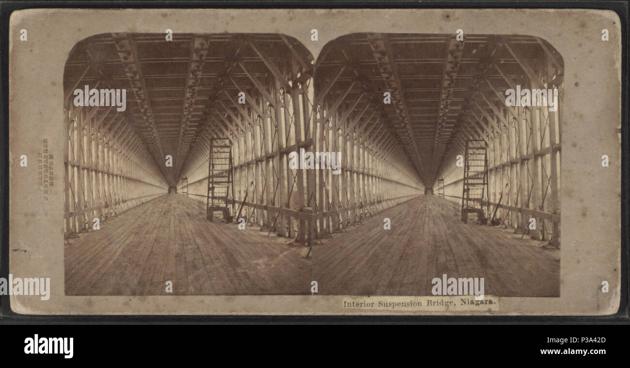 159 Interior, Suspension Bridge, Niagara, by Deloss Barnum Stock Photo ...