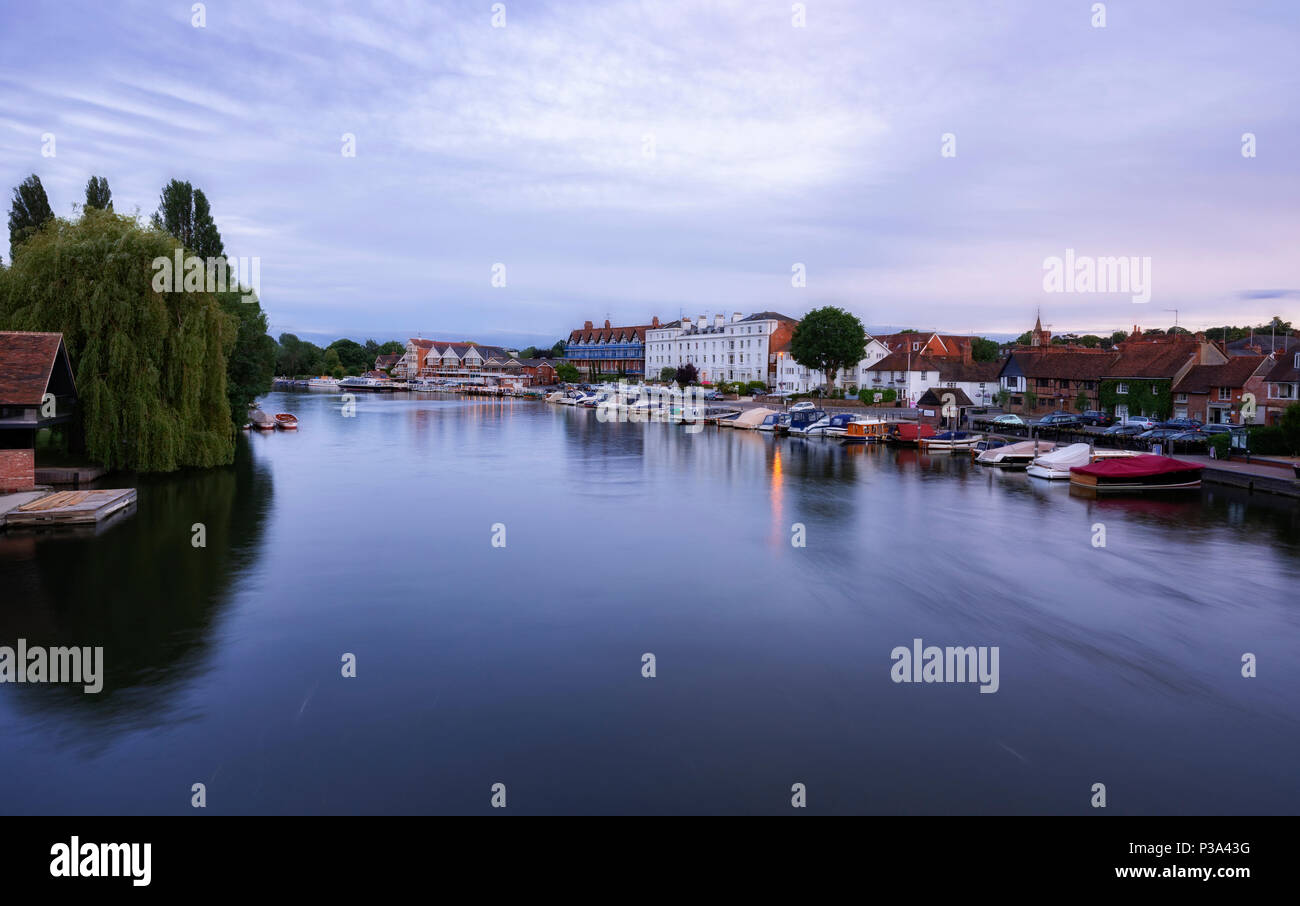 The River Thames at Henley captured at twilight Stock Photo - Alamy