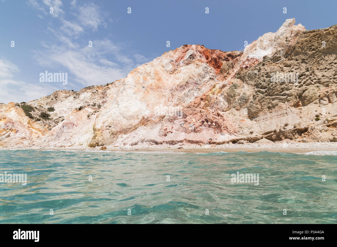 White rock cliff milos island hi-res stock photography and images - Alamy