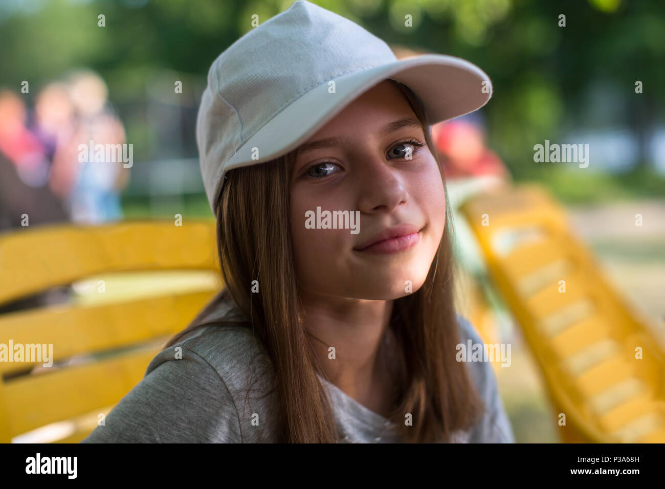 Teen in summer hat cap hi-res stock photography and images - Alamy