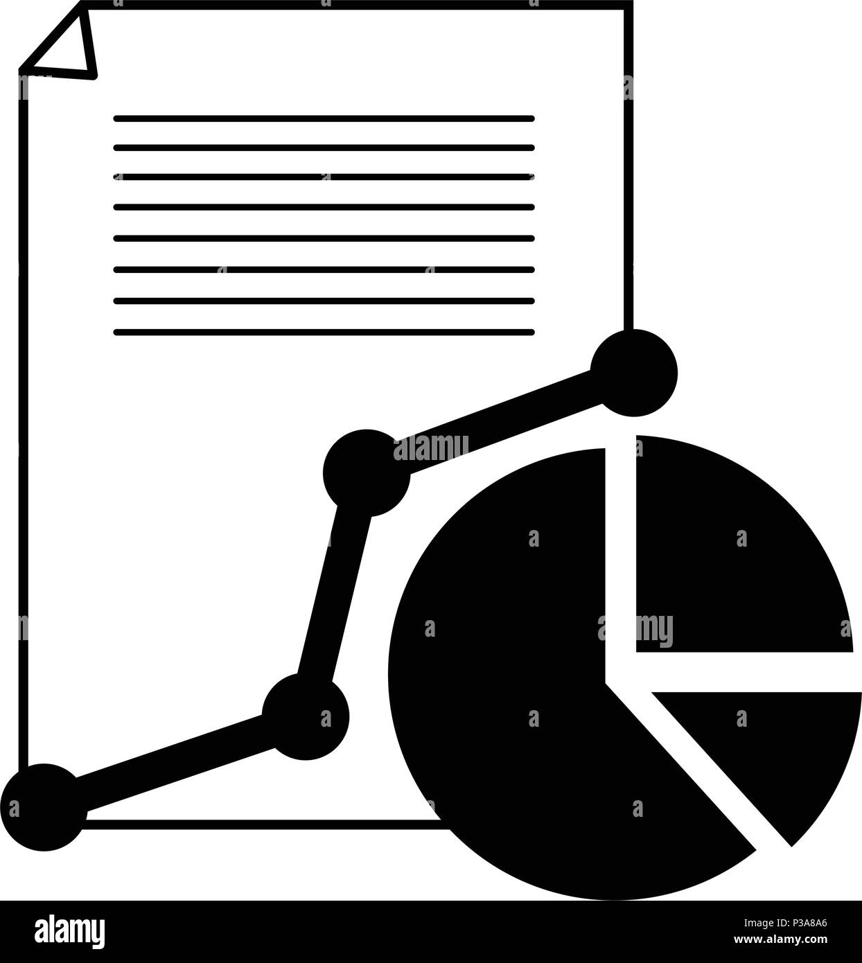 Paper with a graph. Business icon Stock Vector Image & Art - Alamy