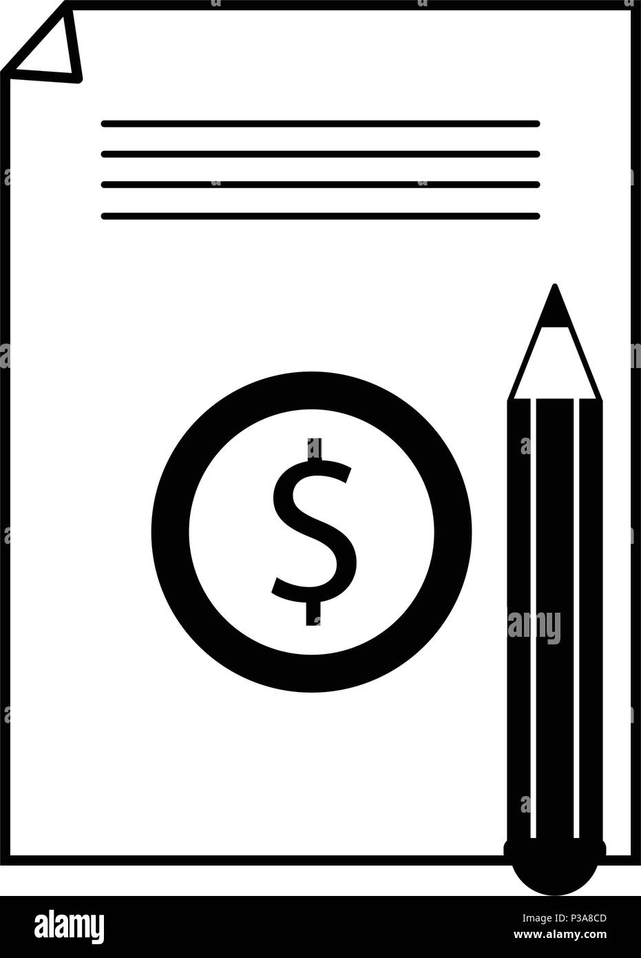 Paper with a finance graph. Business icon Stock Vector Image & Art - Alamy