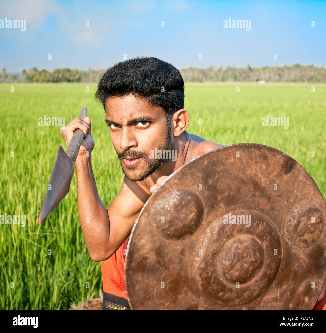 Indian warrior shield hi-res stock photography and images - Alamy