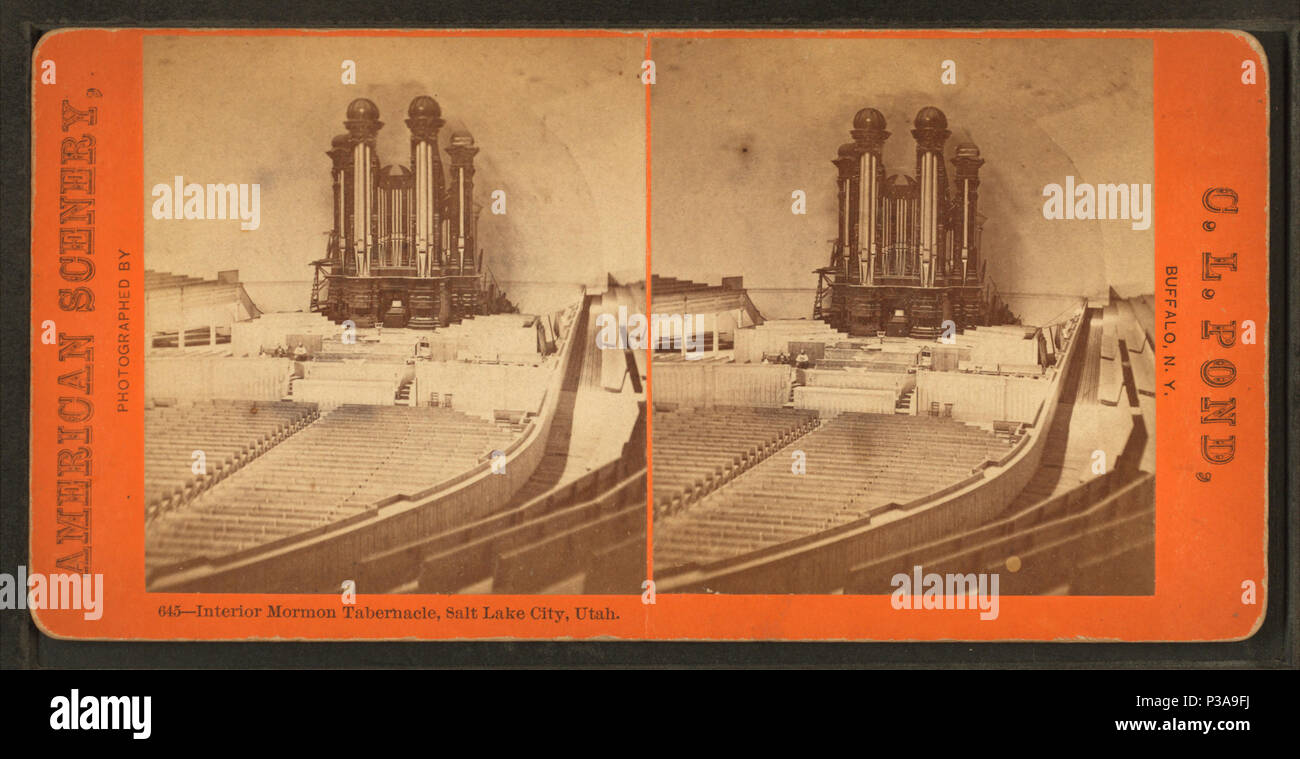 . Interior Mormon Tabernacle, Salt Lake City, Utah. Alternate Title ...