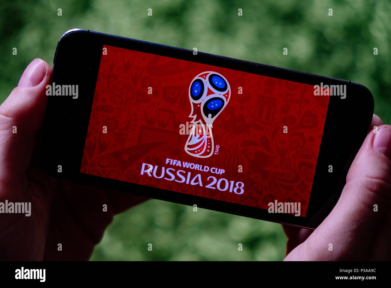 Football fans world cup phone hi-res stock photography and images - Alamy