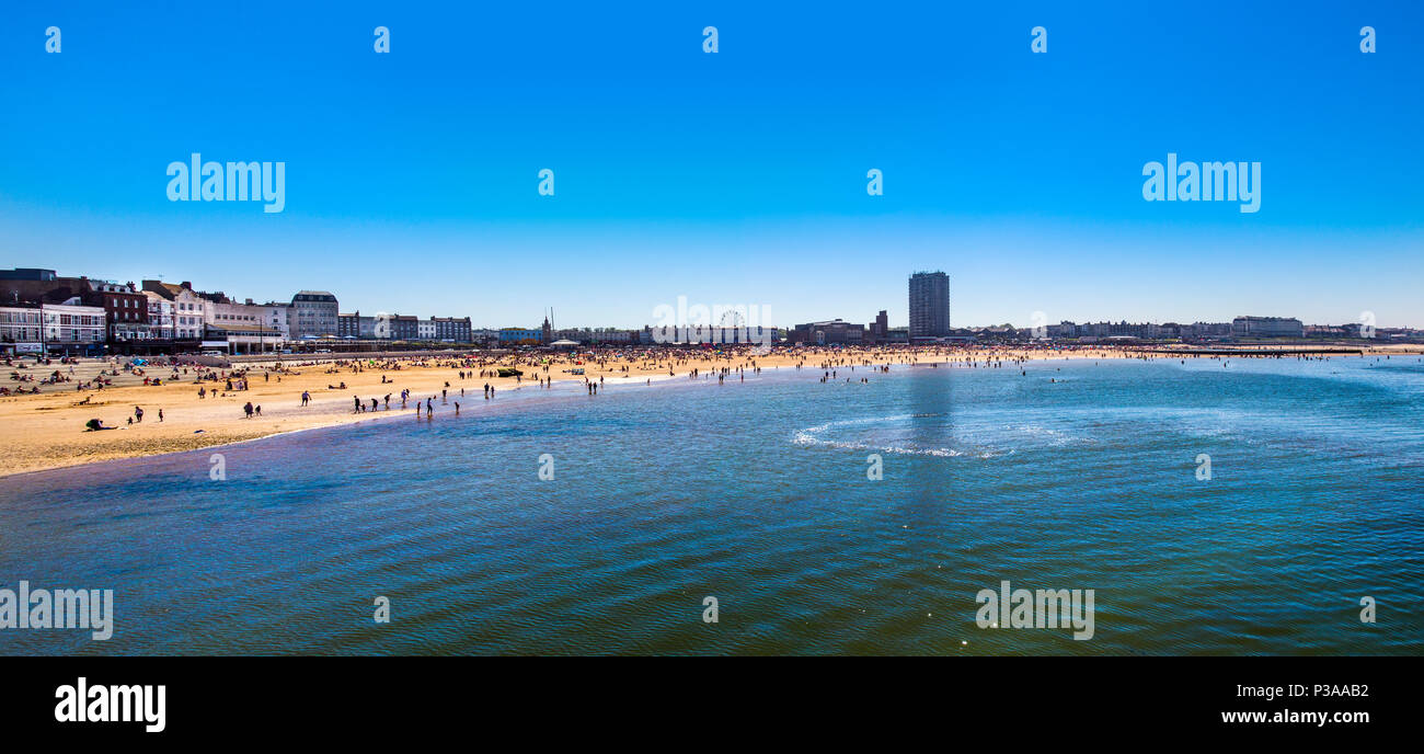 Panoramic view of Margate beach, UK Stock Photo - Alamy