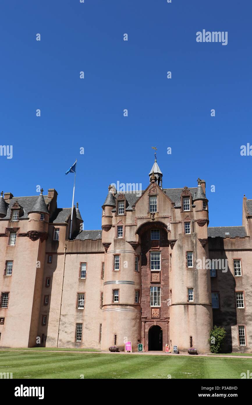 Rooftop of medieval Scottish castle,Fyvie, Aberdeenshire, Scotland ...