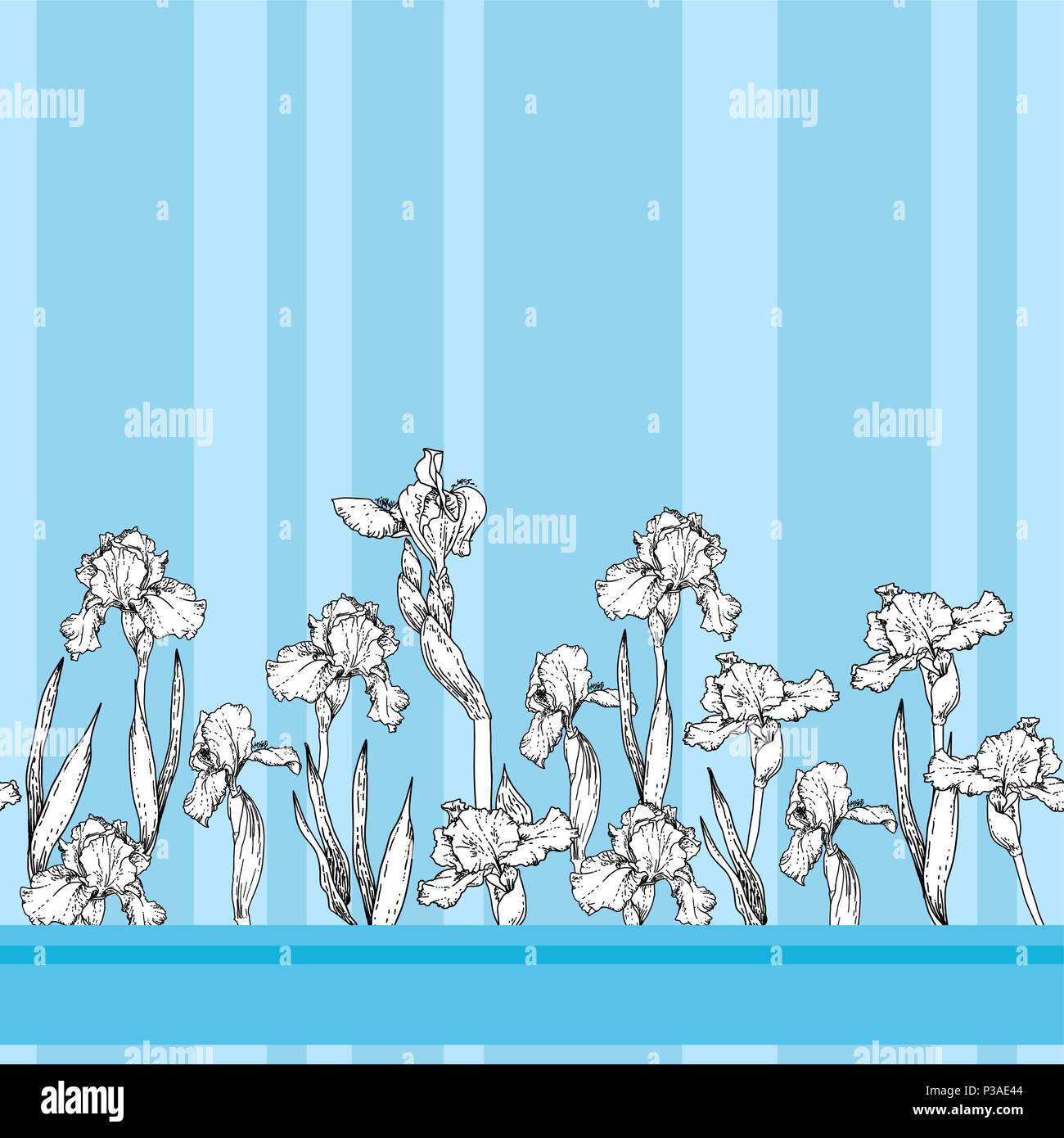 Pink and blue bouquet Stock Vector Images - Alamy