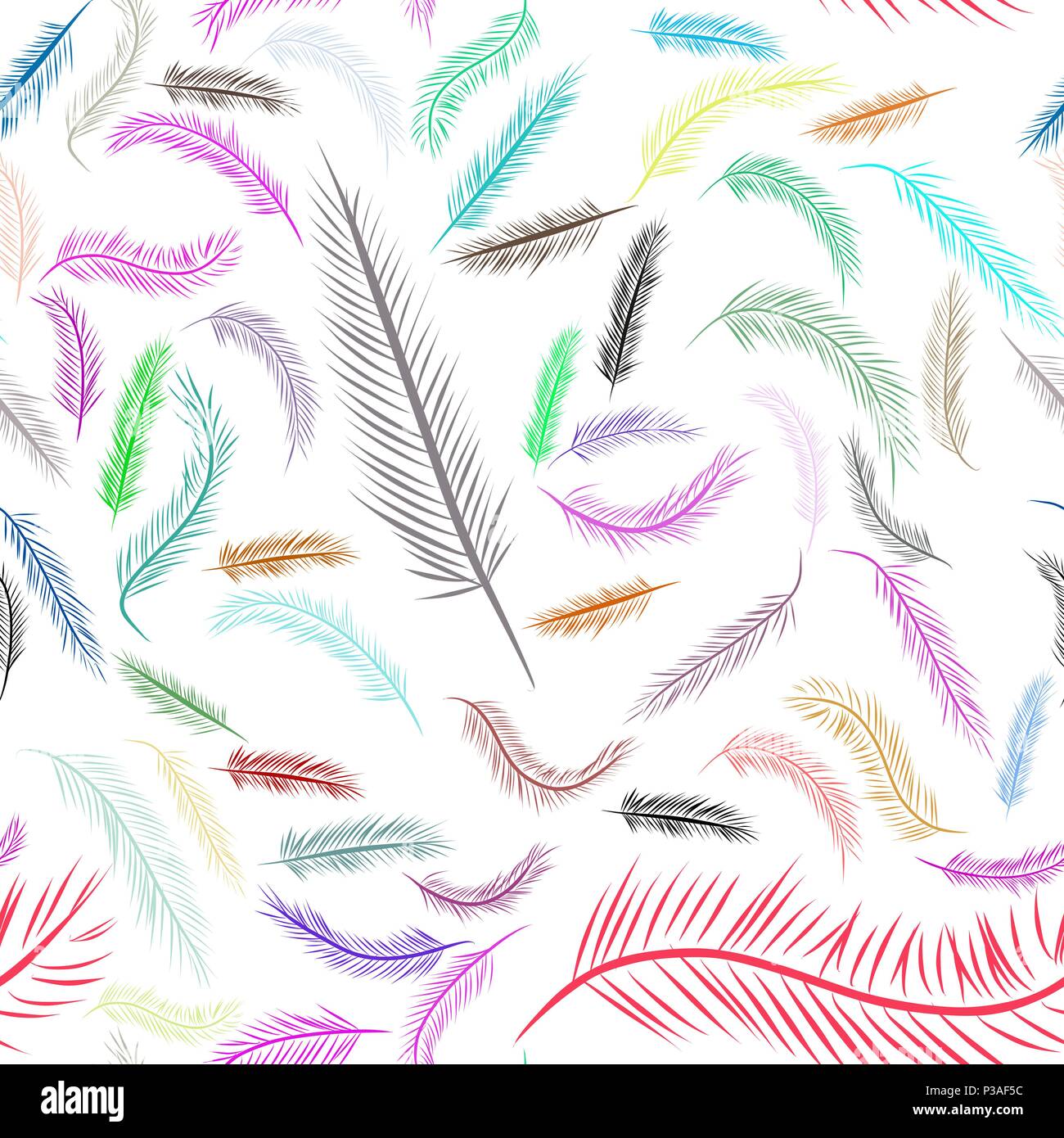 Seamless abstract illustrations of feather, conceptual. Good for design ...