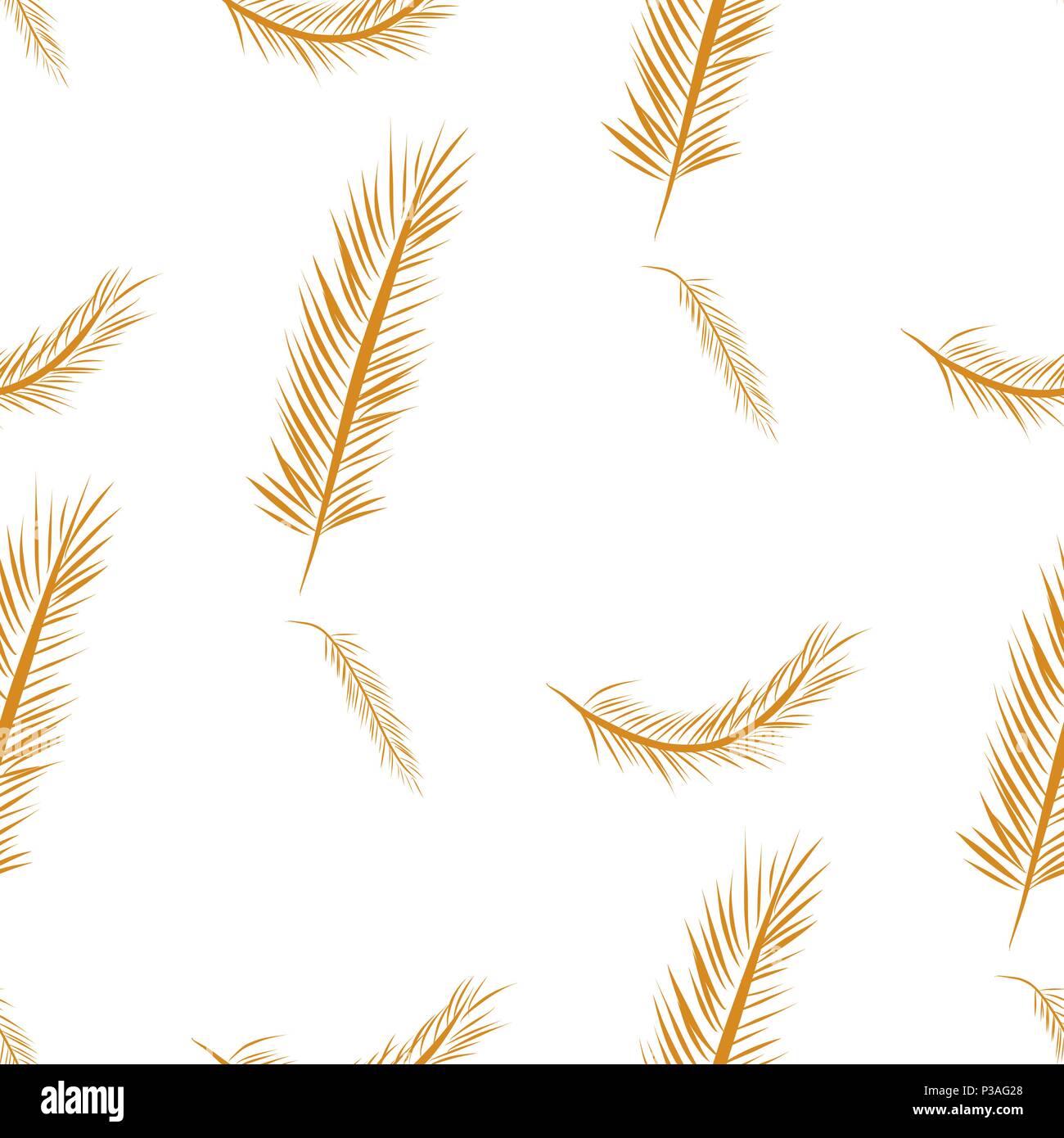 Seamless decorative hand drawn feather art illustrations. Good for ...