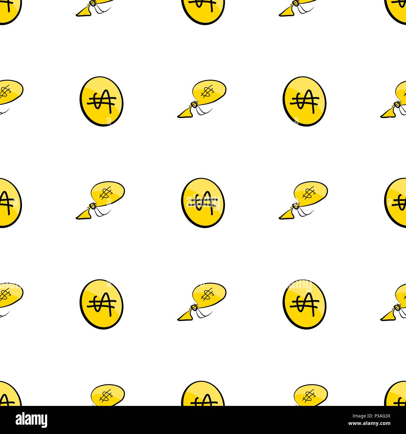 Seamless money or cash illustrations background abstract, hand drawn ...