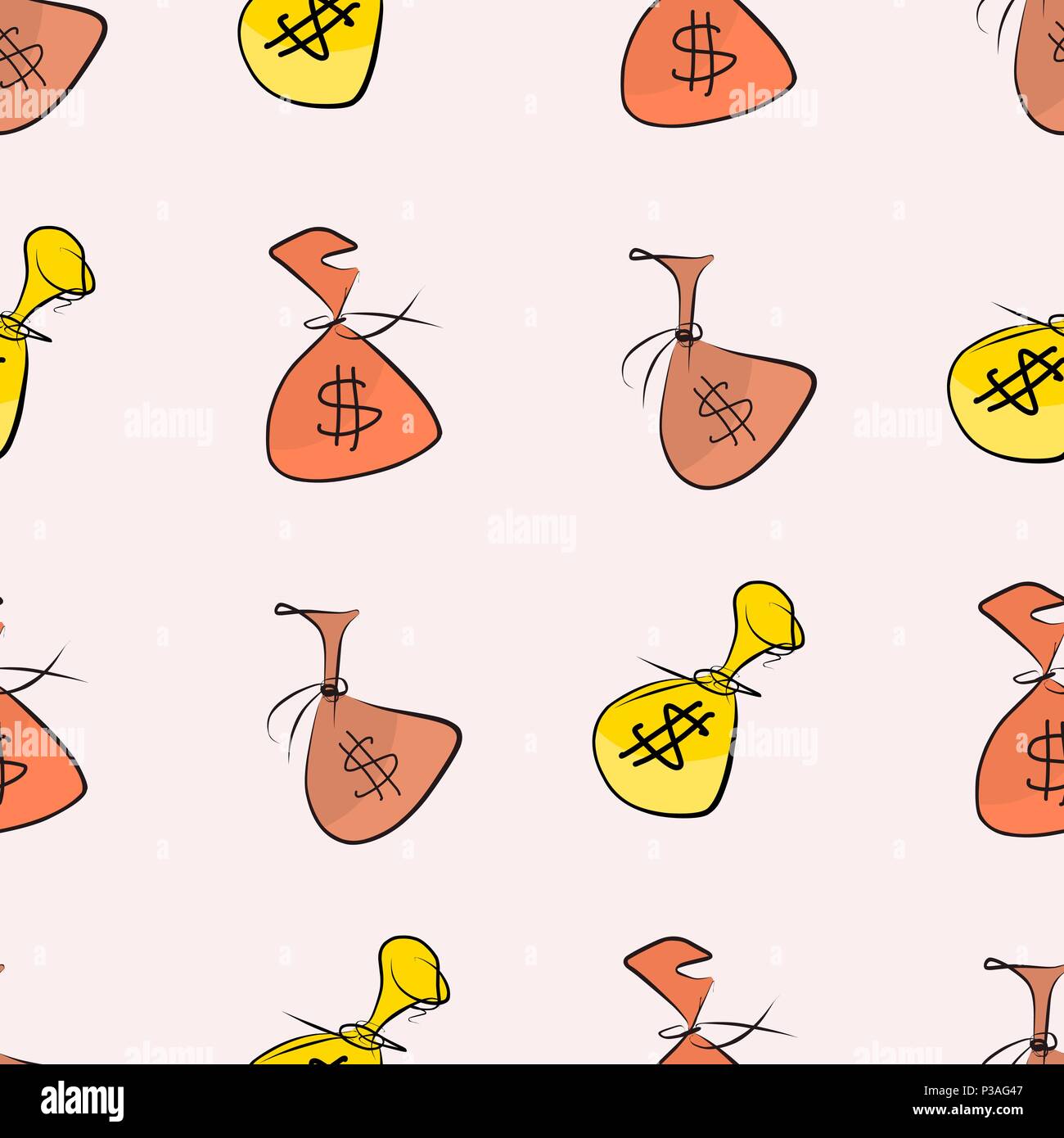 Seamless illustrations of money or cash. Good for web page, wallpaper ...