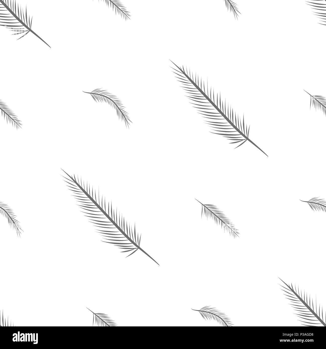 Seamless feather illustrations background abstract, hand drawn. Cartoon ...